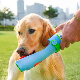 Dog Water Bottle - Portable Fold Up Travel Bowl - Lil Gulp - Little Chonk